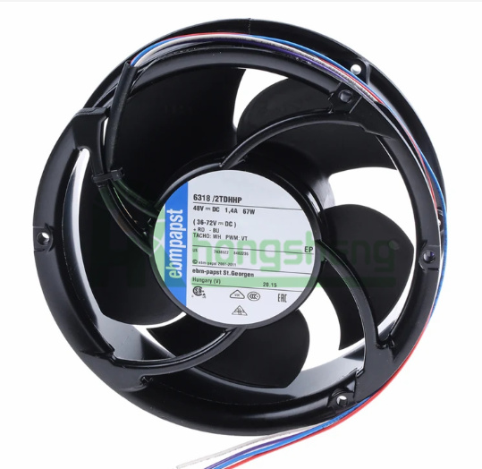 ebmpapst 6318/2TDHHP Axial Fan 48VDC 67W 7000RPM 710m3/h Compact Fan ...