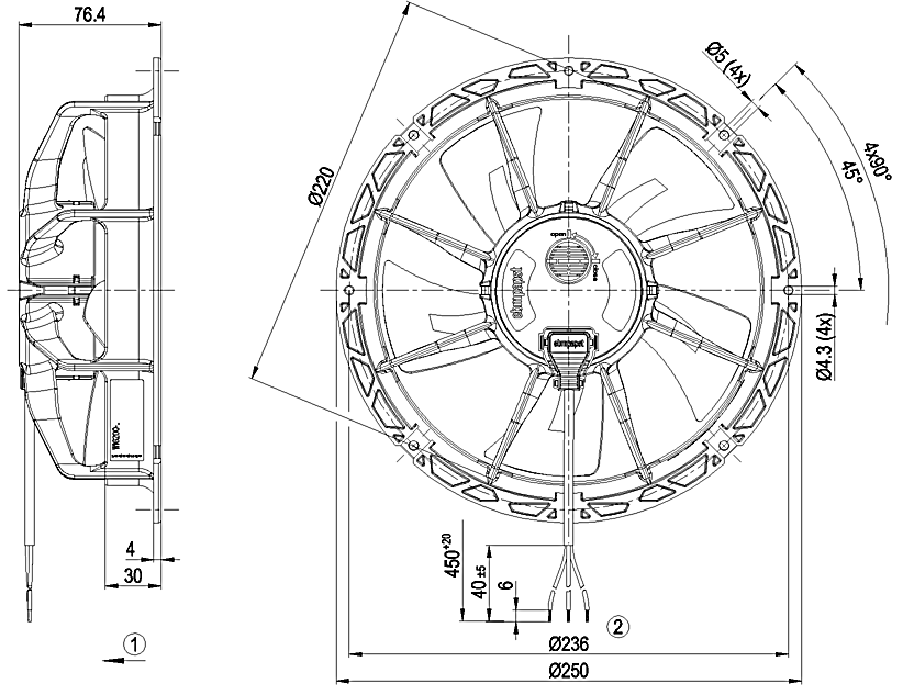 W1G200-EA95-47Buy ebmpapst Axial W-series fans from authorized dealer ...