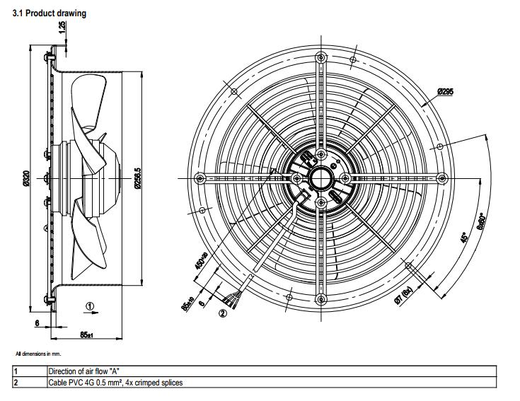 ebmpapst W2E250-CE65-02 Axial fan Buy ebmpapst Axial W-series fans from ...