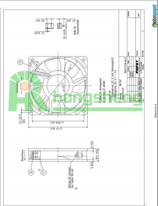 9956L Ebmpapst Axial fans For Wind power industry